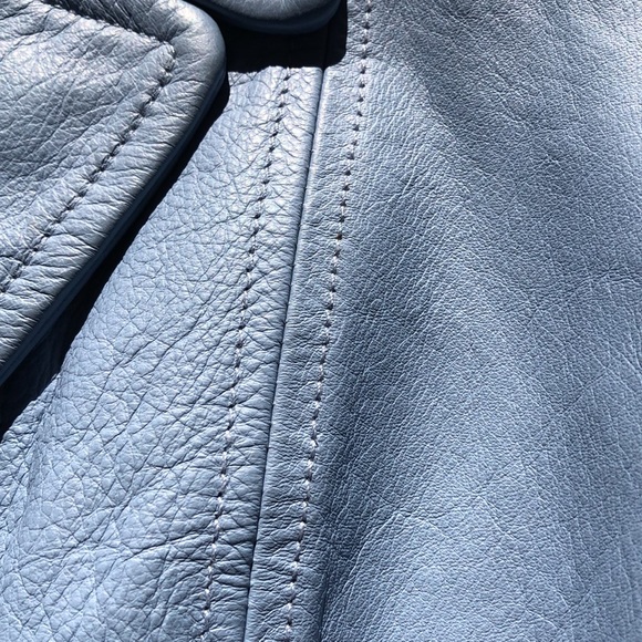 Jackets & Coats | Like New Light Blue Leather Jacket | Poshmark